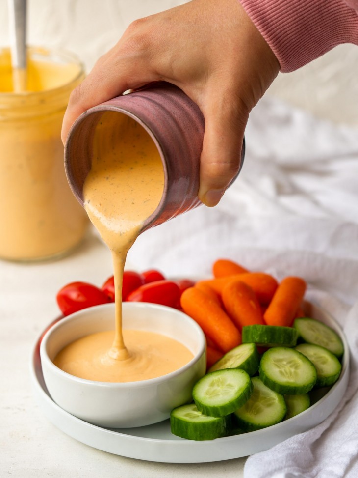 Homemade Buffalo Ranch Sauce (Whole30 + Paleo + Dairy Free)
