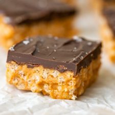 Peanut Butter Chocolate Rice Krispie Bars - Made with 5 Ingredients!