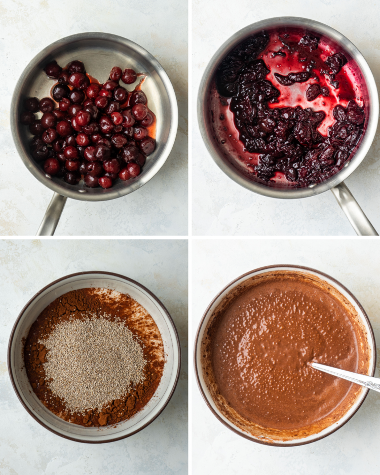 Chocolate Cherry Chia Seed Pudding (Easy + Healthy + Vegan)