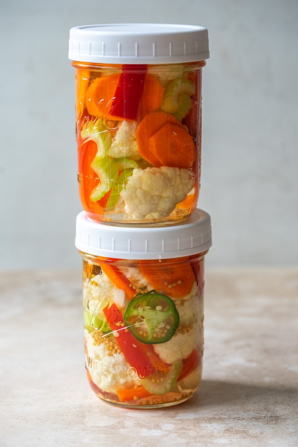 Easy Giardiniera Recipe - Quick Pickled Veggies