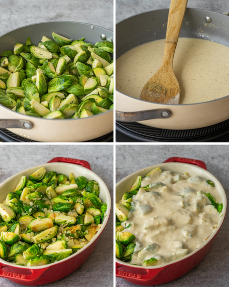 Cheesy Brussels Sprouts - Easy Brussel Sprout Casserole Recipe