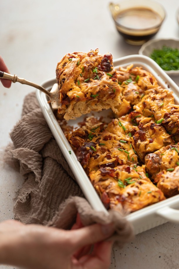 Croissant Breakfast Casserole - Egg Bake with Croissants