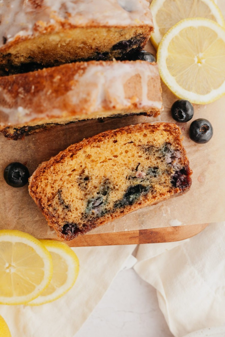 Lemon Blueberry Bread Recipe with Lemon Glaze