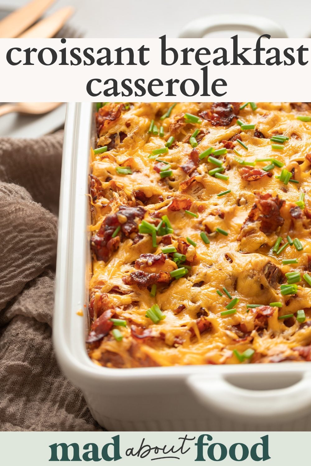 Croissant Breakfast Casserole - Egg Bake with Croissants