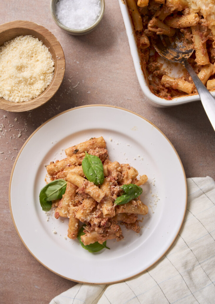 Baked Ziti with Ricotta - Baked Ziti with Sausage