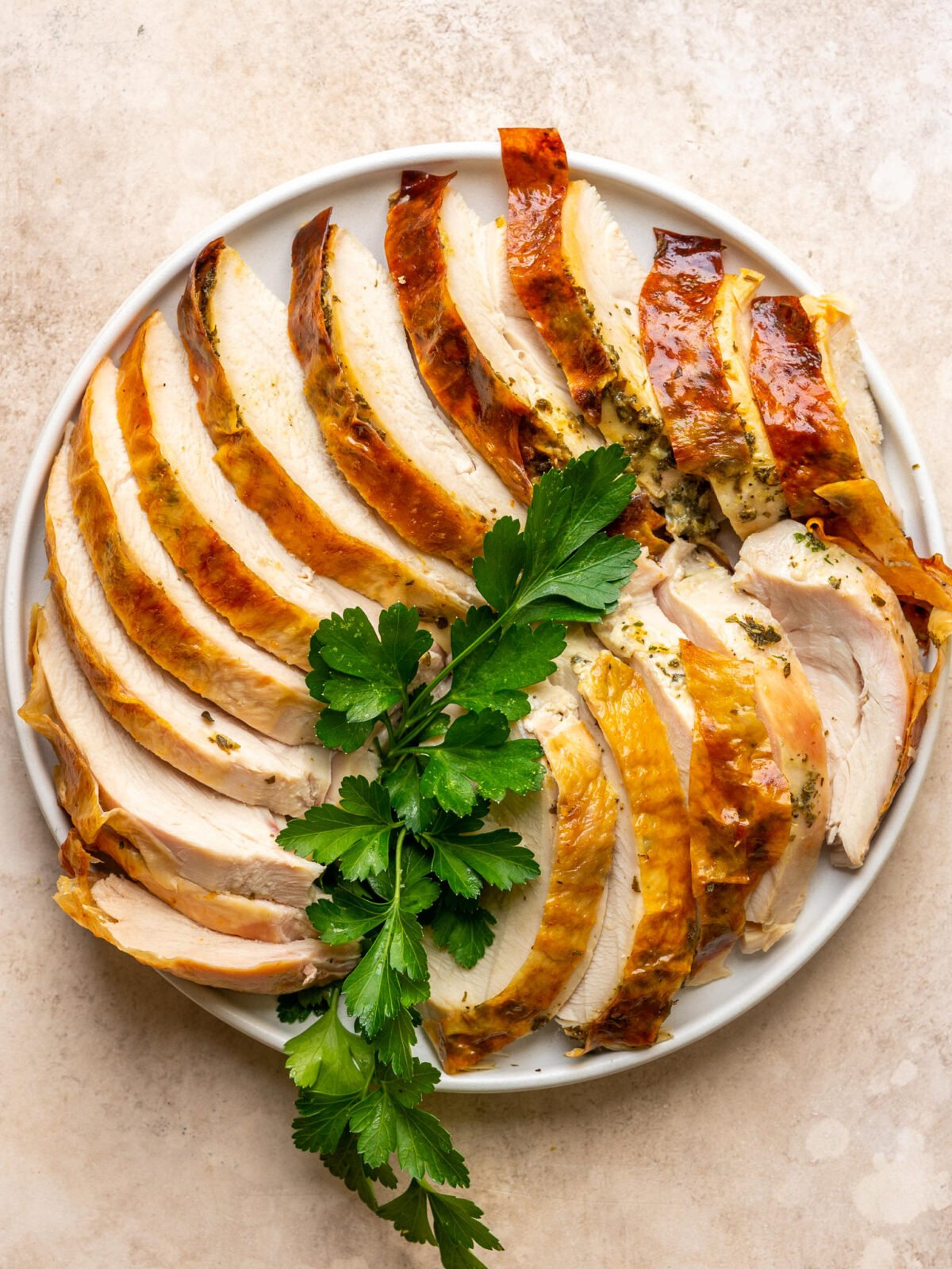 Dry Brine Turkey Roasted with Herb Butter
