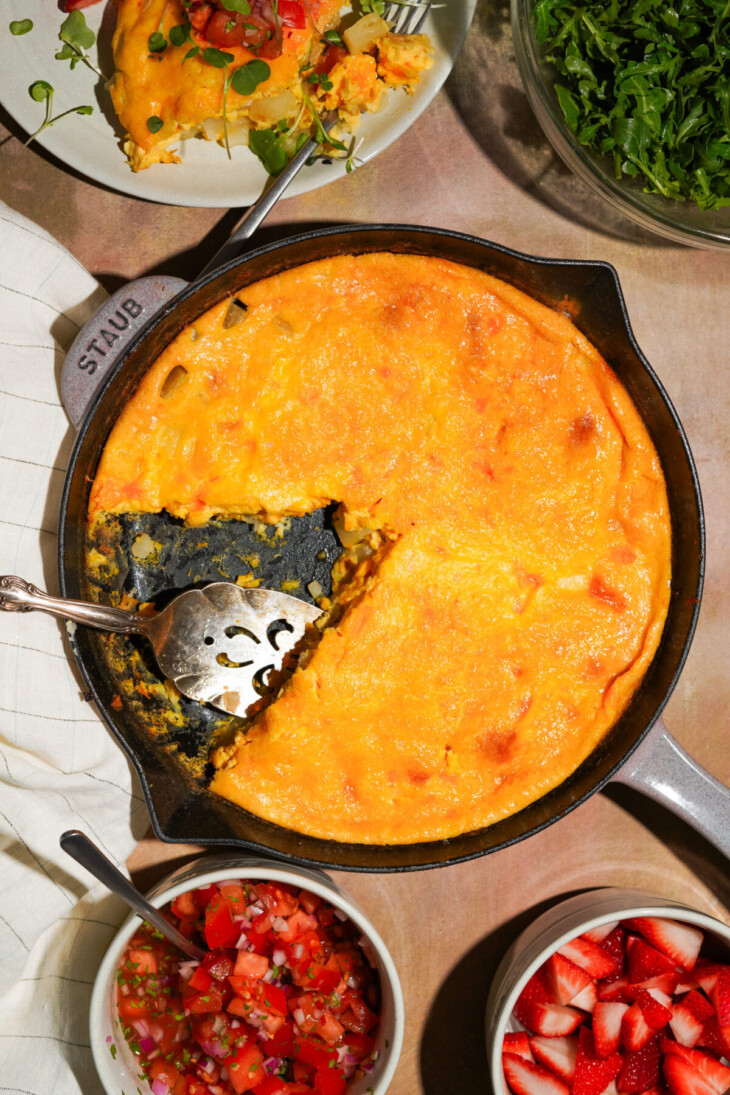 Potato Frittata - East, Fluffy and Cheesy!