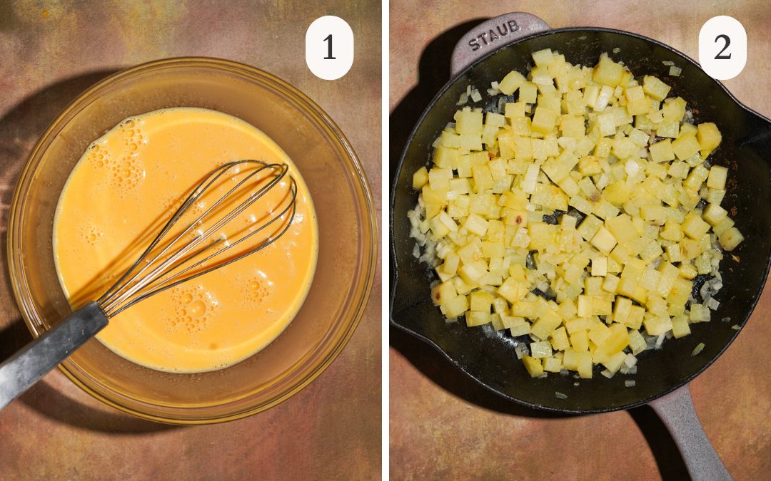 Potato Frittata - East, Fluffy and Cheesy!