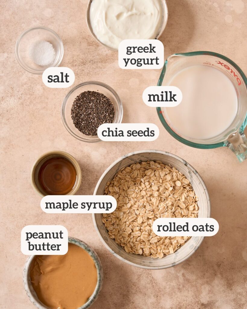 Peanut Butter Overnight Oats - Easy Meal Prep Overnight Oats