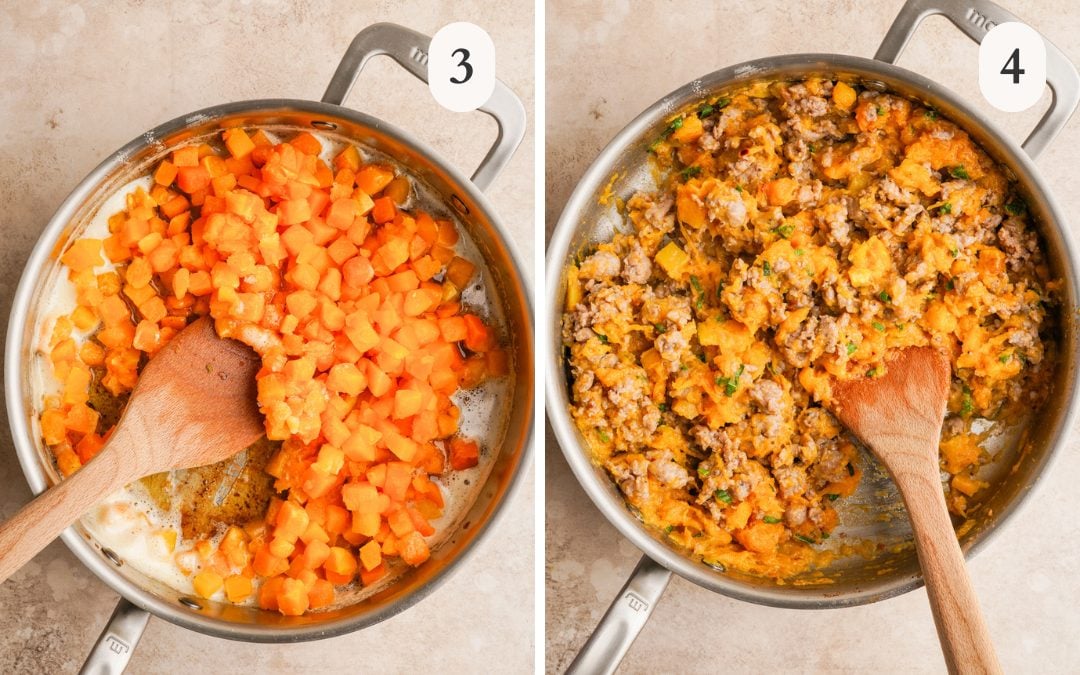 Butternut Squash Gnocchi and Sausage Skillet