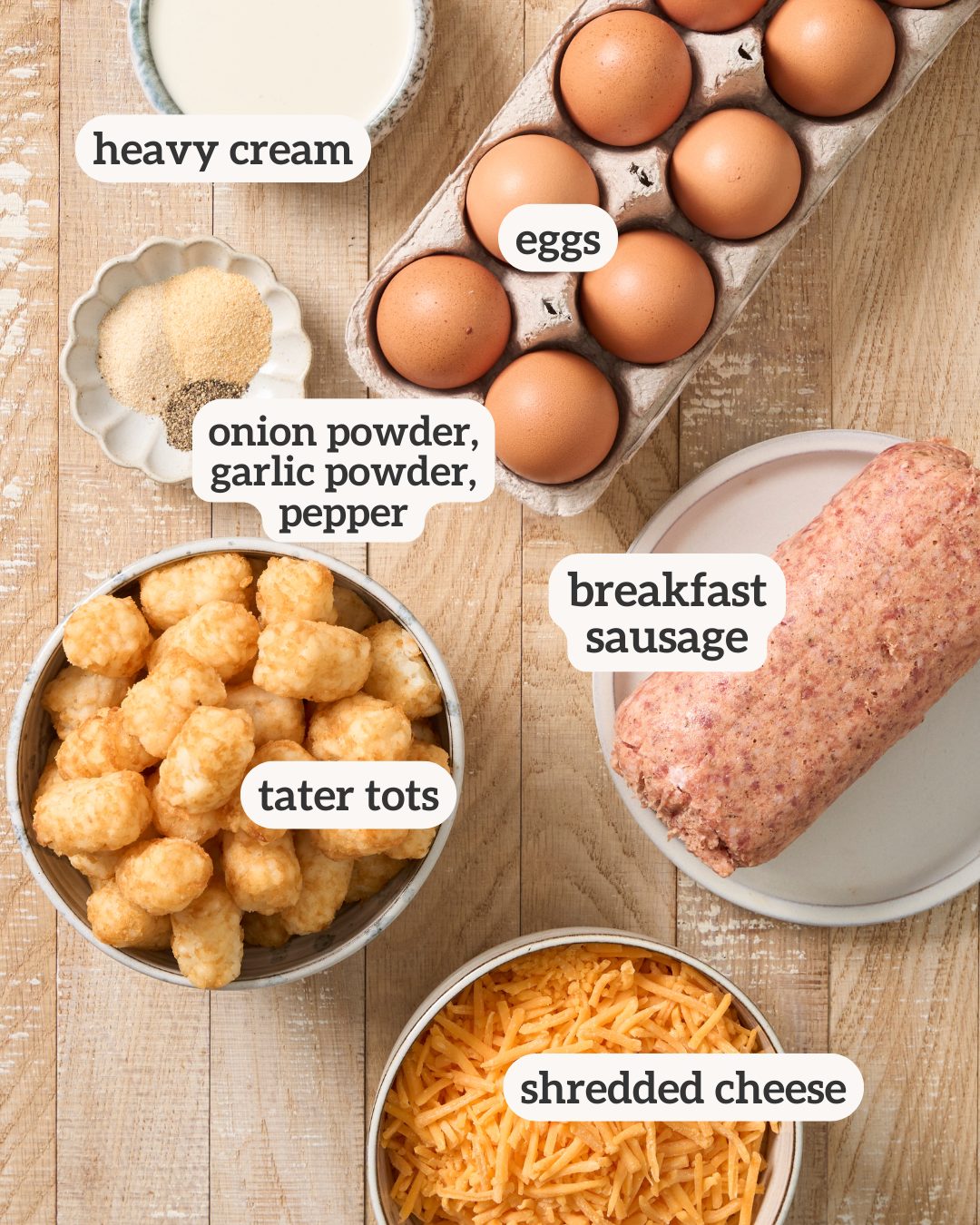 Tater Tot Breakfast Casserole with Sausage - Mad About Food