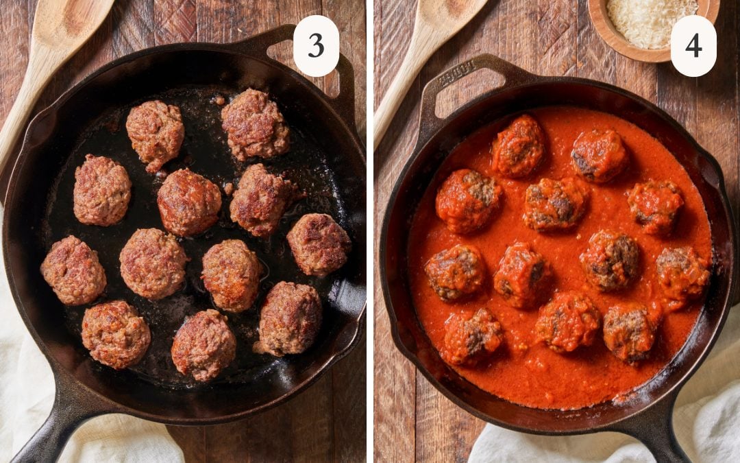 Cast Iron Meatballs - Easy Meatball Recipe