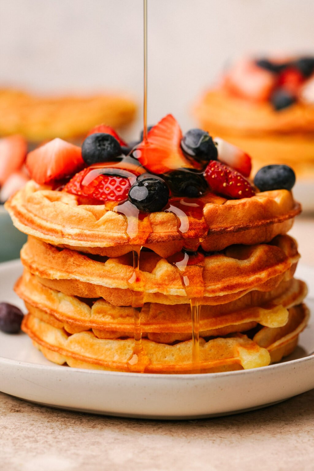 Greek Yogurt Waffles - Freezer Friendly High Protein Waffle Recipe