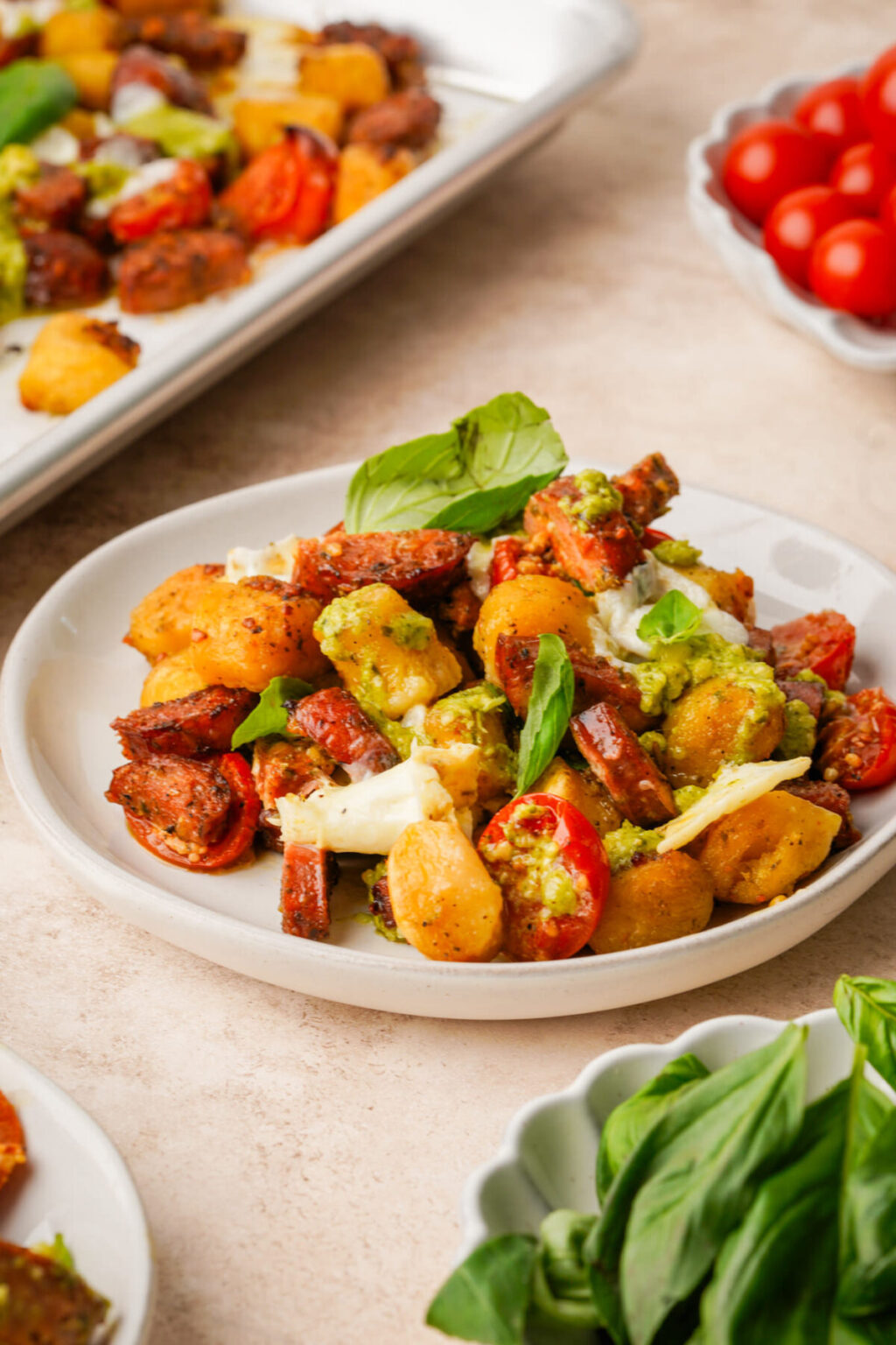 Pesto Gnocchi Sheet Pan Meal - Sheet Pan Gnocchi Recipe