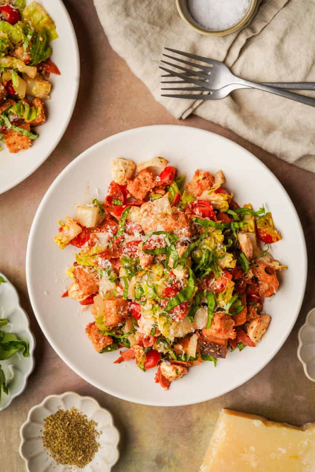 Pepperoni Pizza Chopped Salad - Easy Pizza Salad