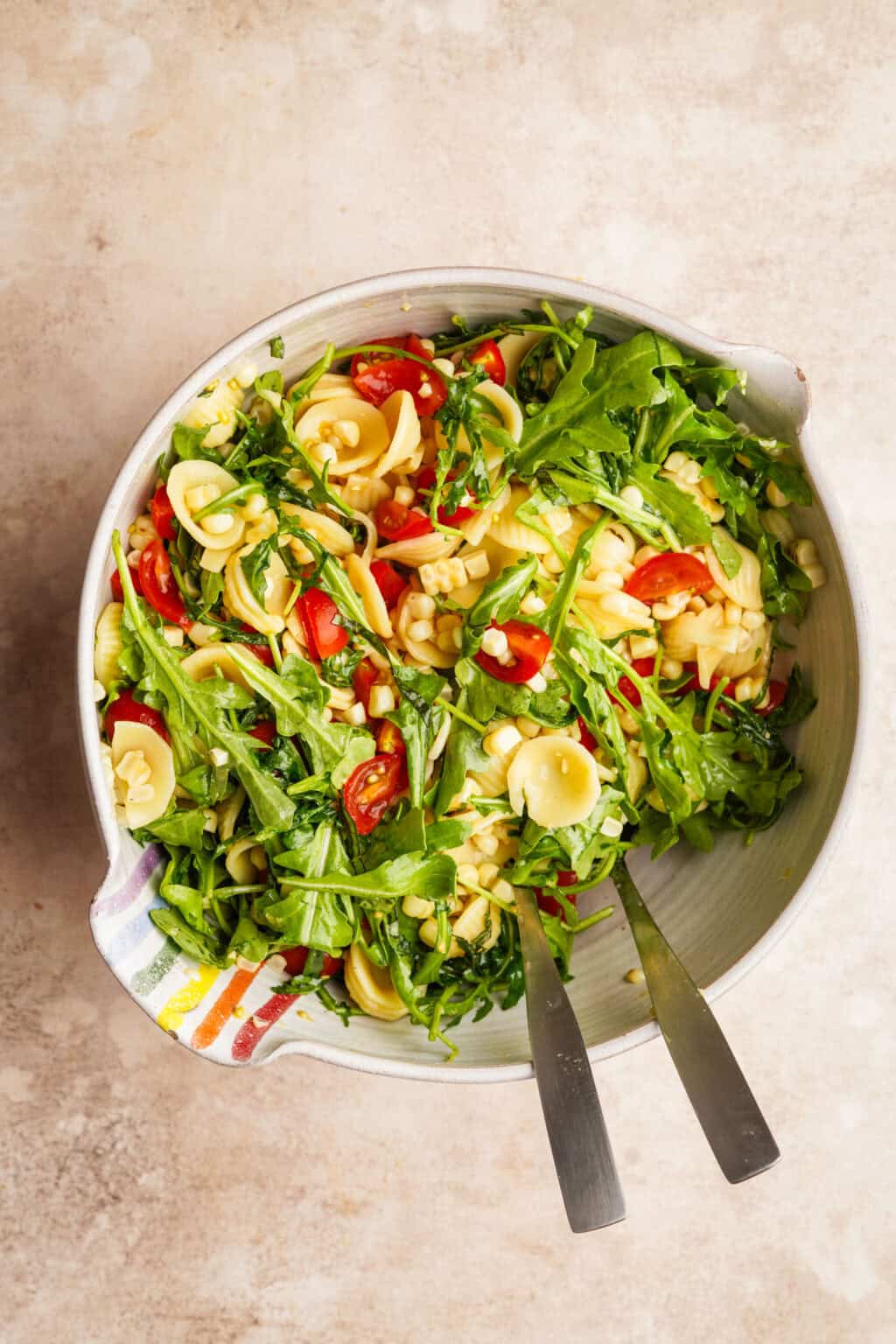 Hot Honey Grilled Corn Pasta Salad - Mad About Food