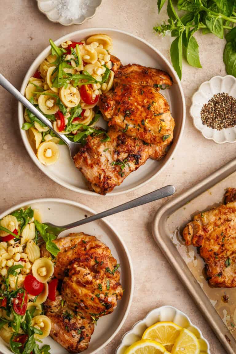 Lemon Basil Chicken Thighs - Marinated Lemon Basil Chicken