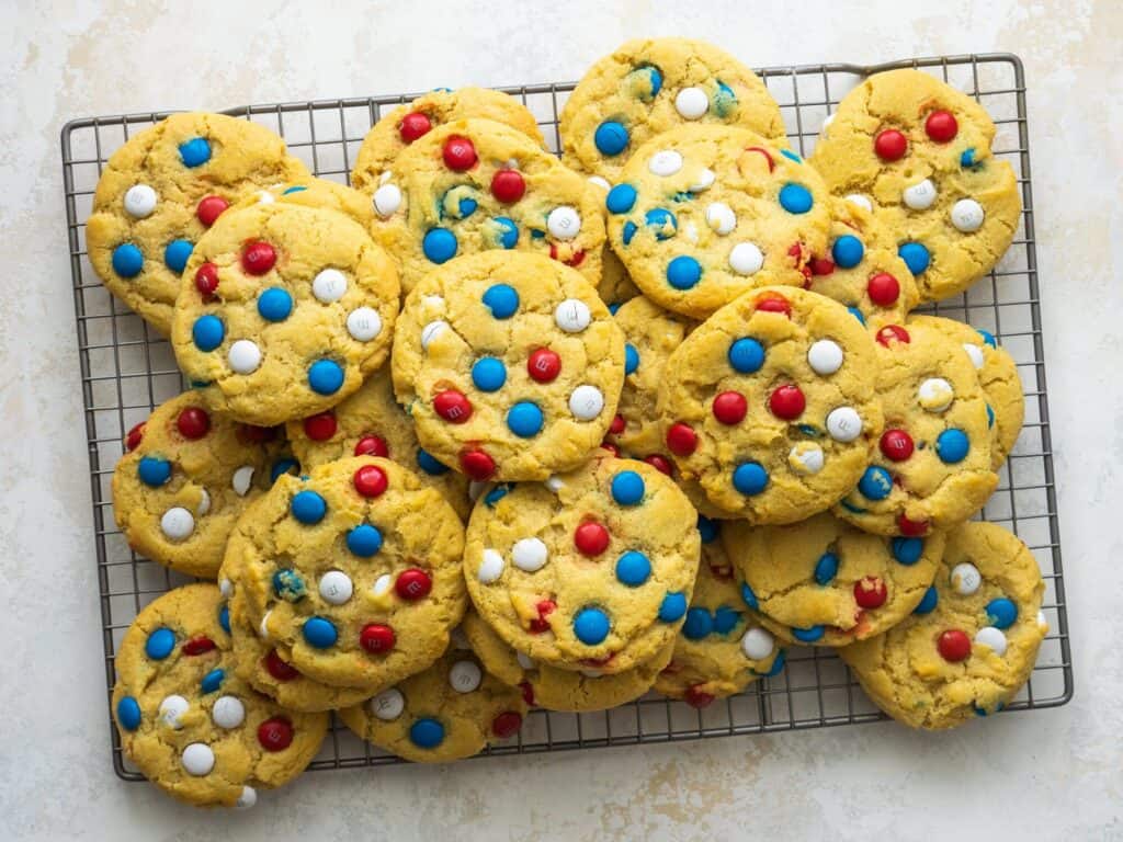 Soft and Chewy M&M Sugar Cookies - Mad About Food